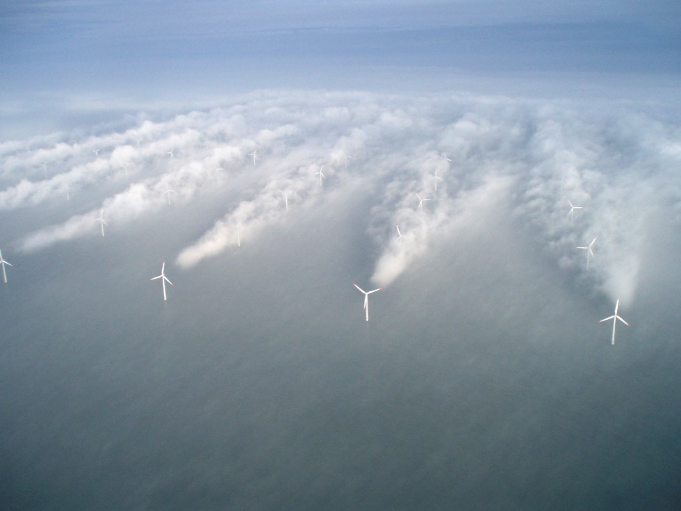 Wind: Auch offshore beeinflussen Windparks Klima und Umwelt